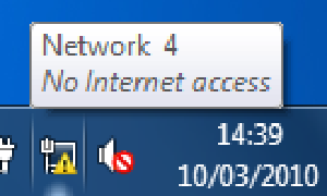 Yellow Triangle over Network Connection icon: how to fix it