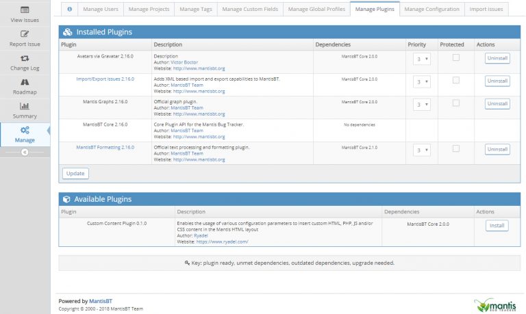 MantisBT CustomContent plugin - add custom PHP HTML CSS JS files