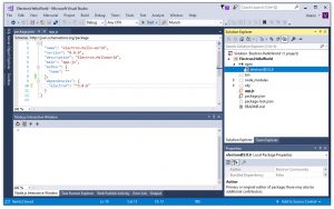 Visual Studio 2017 - Electron Project setup and Hello World sample