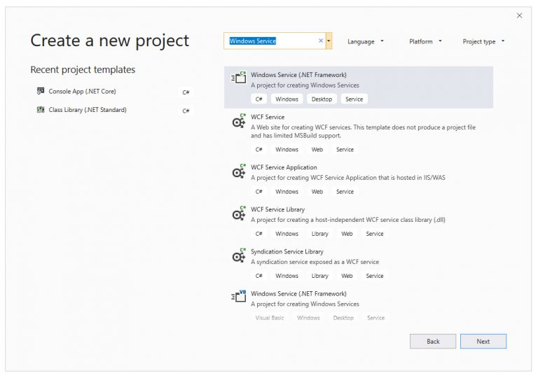 Create a Windows Service in C# using Visual Studio
