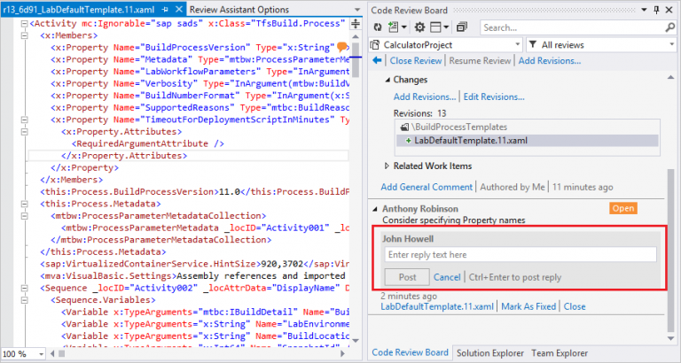 Review Assistant - Peer code review tool for Visual Studio