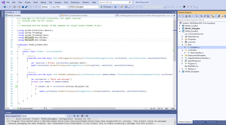 Microsoft Bot Framework Echo Bot 5941