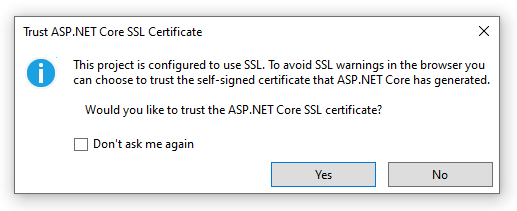 Visual Studio Localhost Self signed SSL Certificate Expired Not Found 